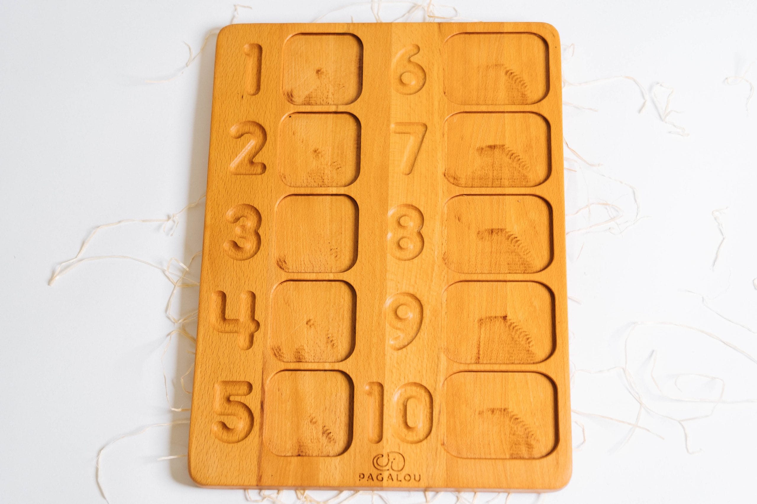 1 to 10 pegs sorting tray - Pagalou